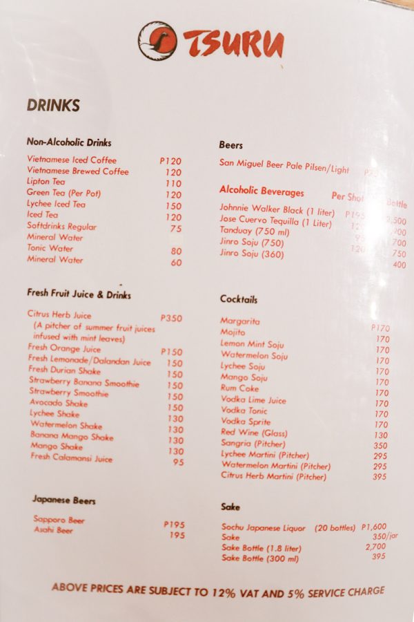 Tsuru Japanese Restaurant - My Davao City Dining Directory